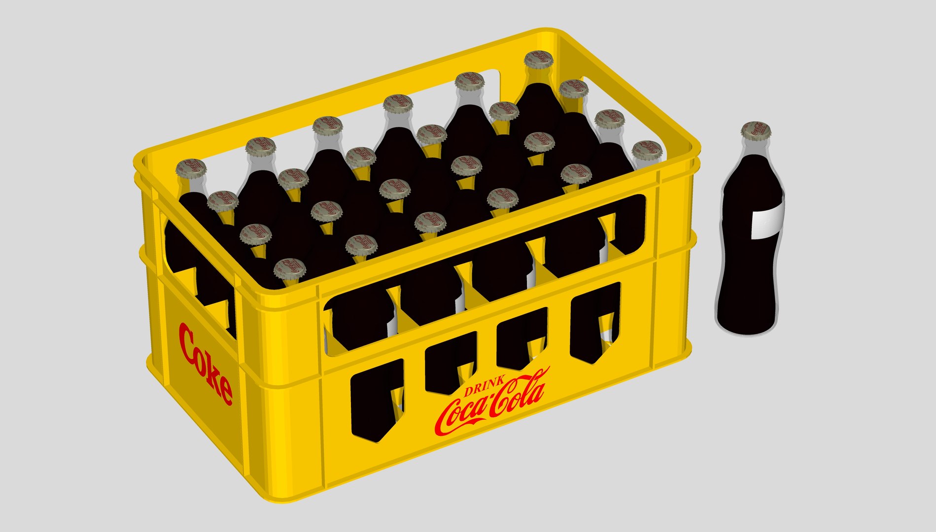 Soda Beer Storage Basket Cola Storage Box Wine Utensils Wine Box 3D ...