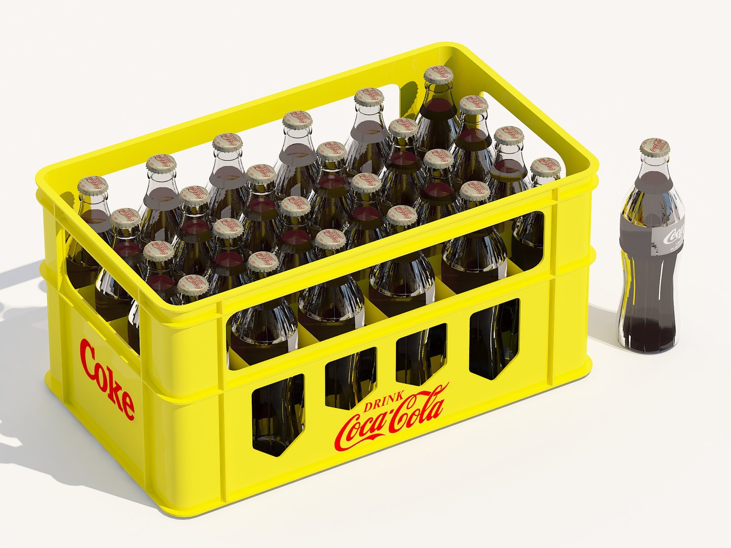 Soda Beer Storage Basket Cola Storage Box Wine Utensils Wine Box 3D ...