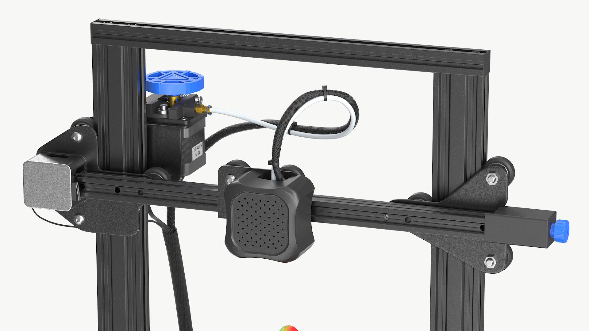 3D Model Desktop 3D Printer With Printed Figurine Black - TurboSquid ...