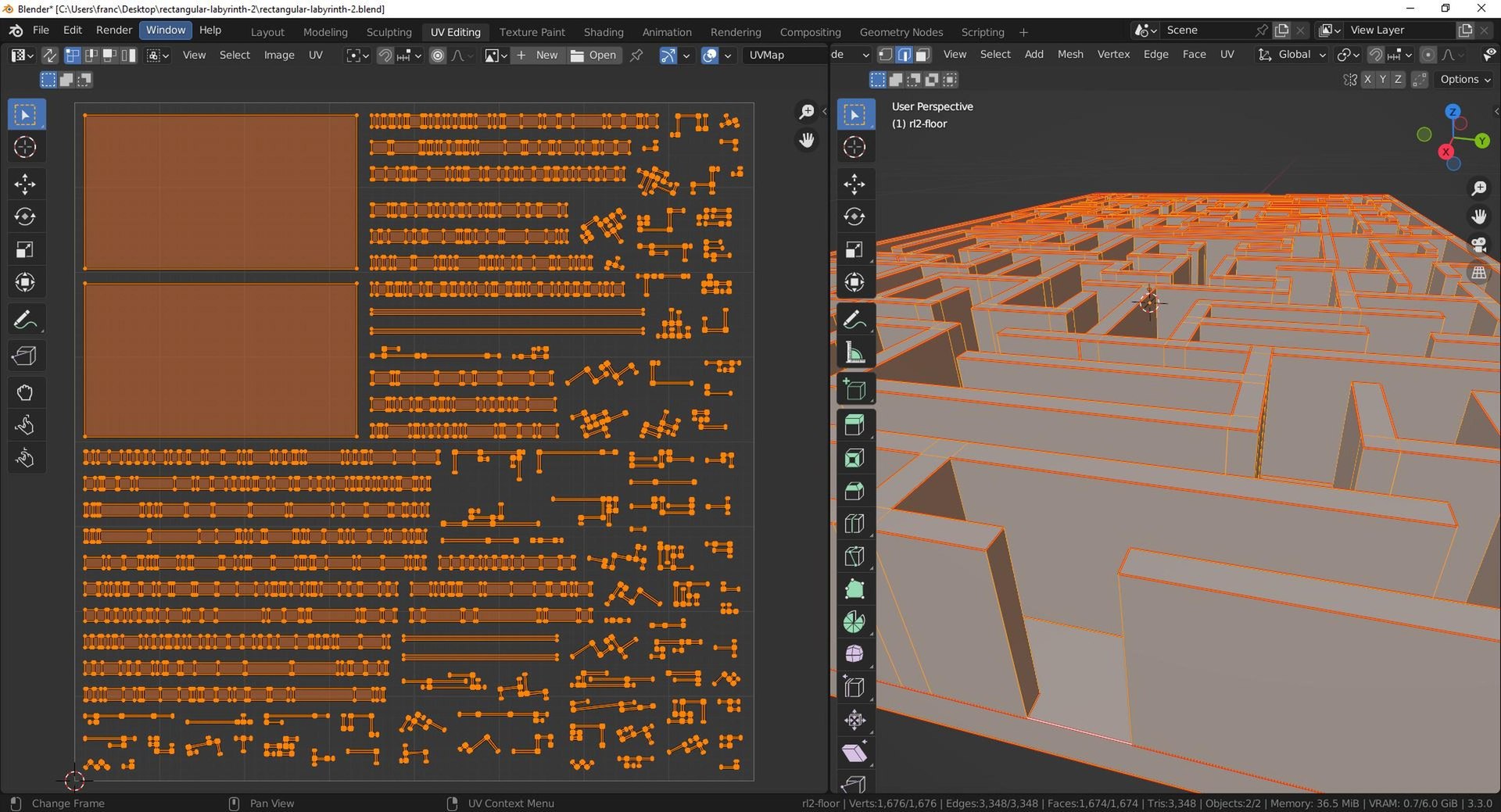 Rectangular Labyrinth 2 3D - TurboSquid 2048042