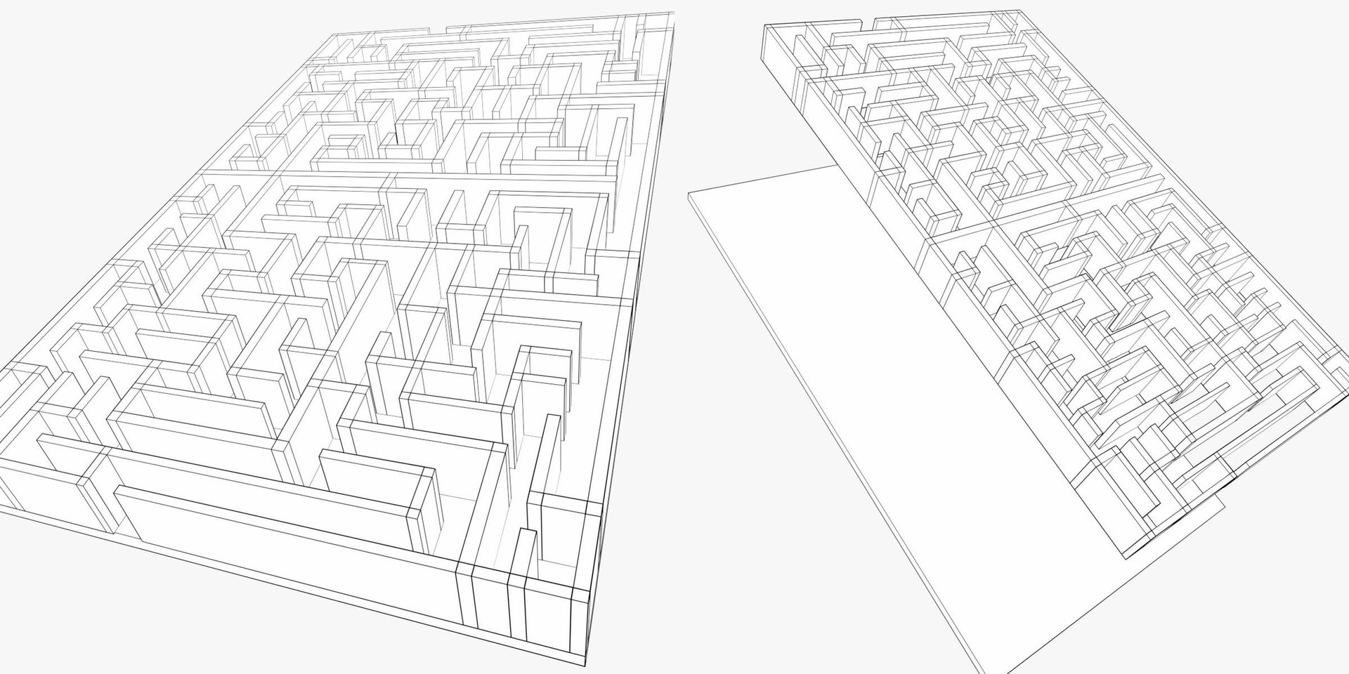 Rectangular Labyrinth 2 3D - TurboSquid 2048042