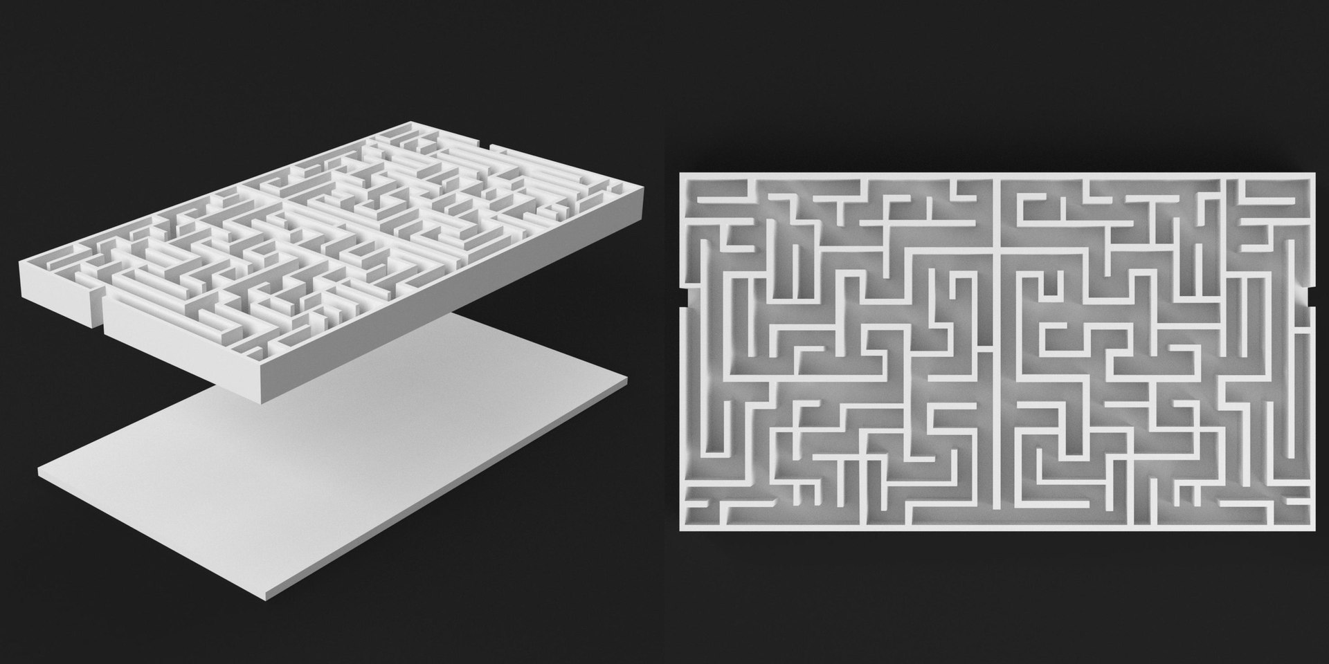 Rectangular Labyrinth 2 3D - TurboSquid 2048042