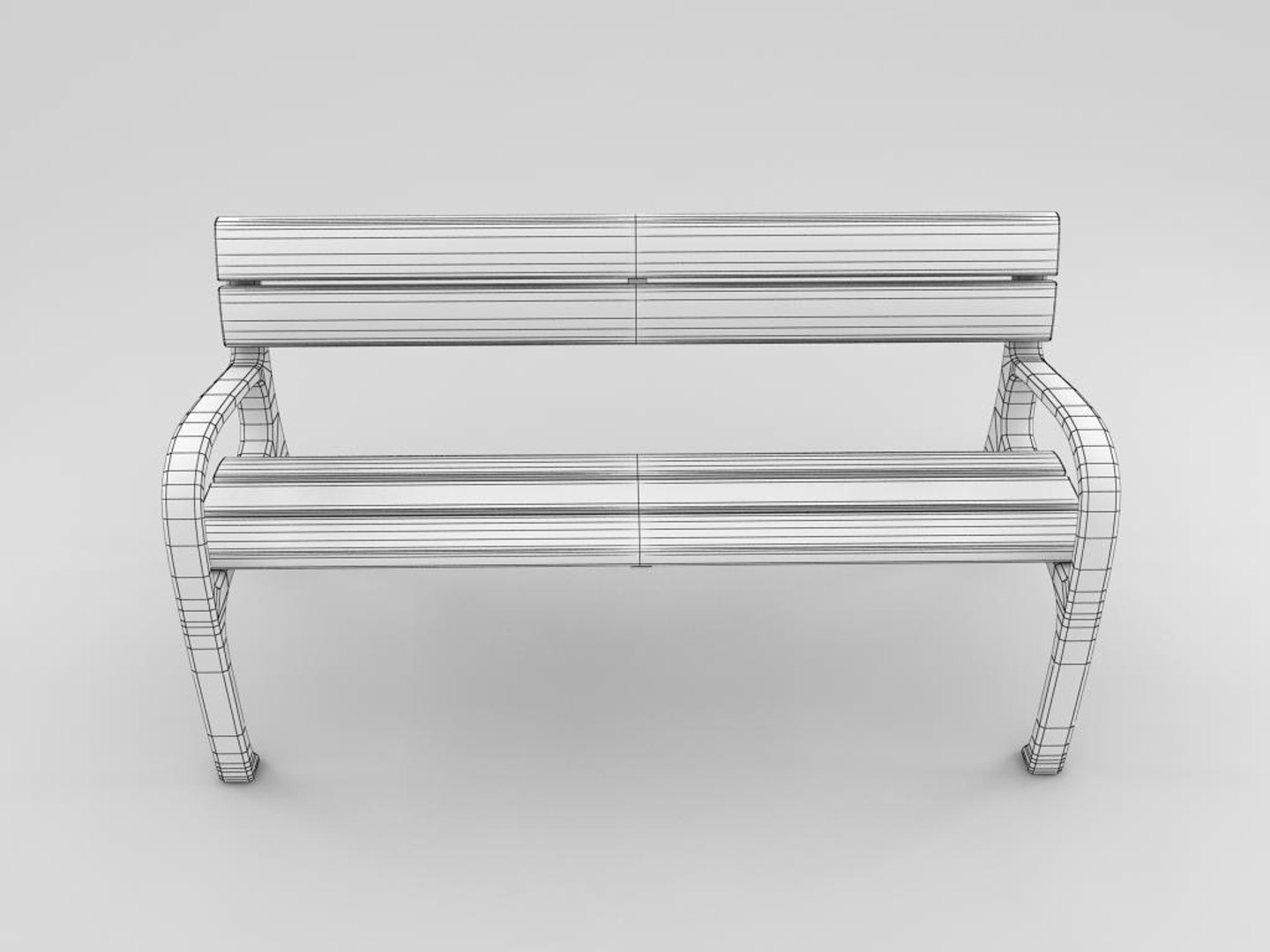 Bench 3d Max