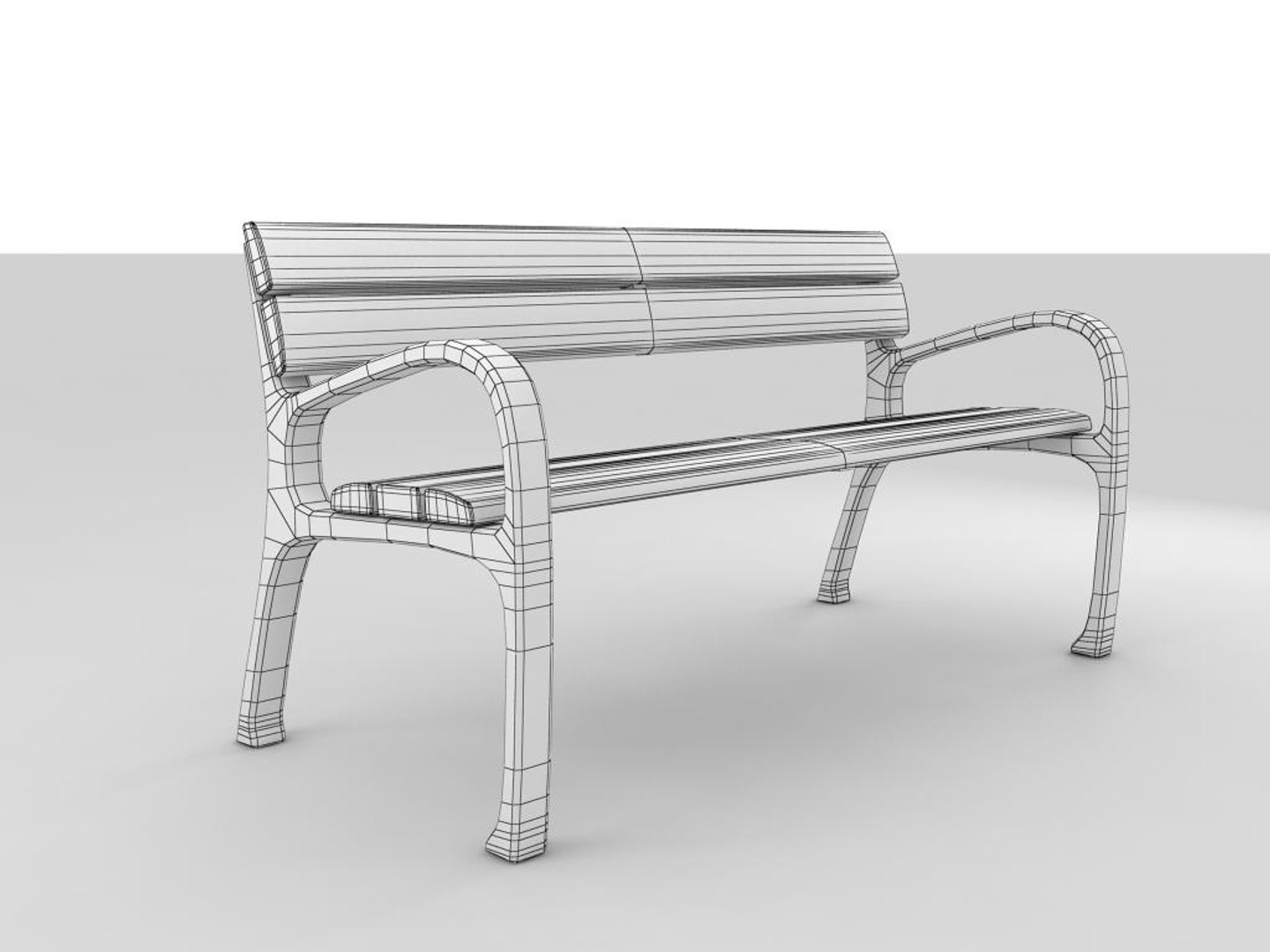 Bench 3d Max