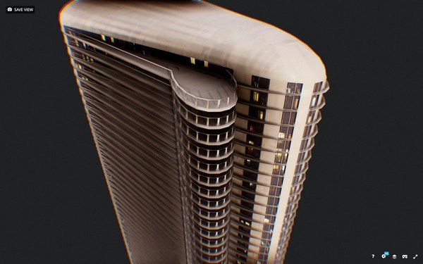 3D Low Poly - Futuristic Sci-fi Skyscraper Building - TurboSquid 1887103