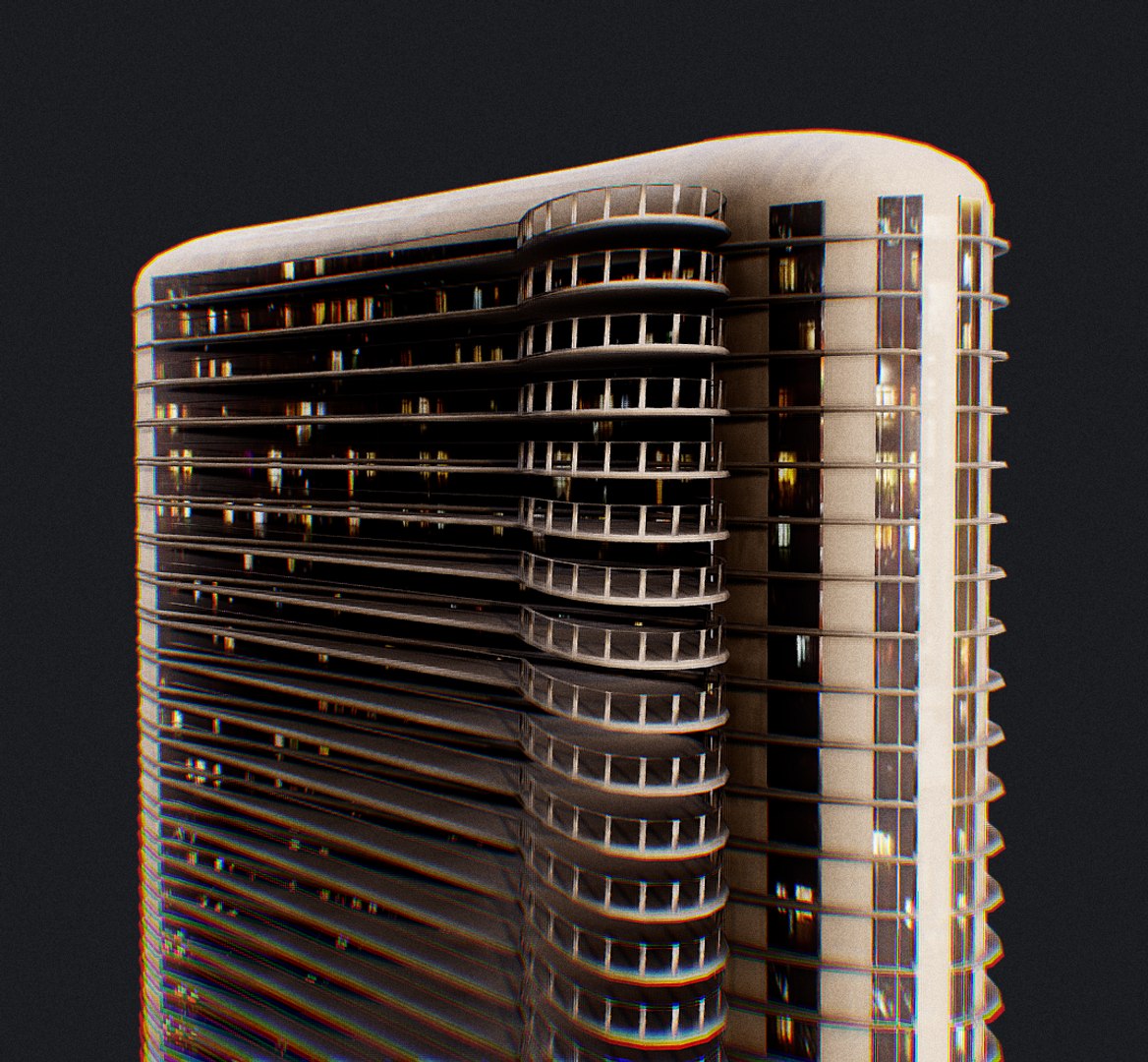 3D Low Poly - Futuristic Sci-fi Skyscraper Building - TurboSquid 1887103