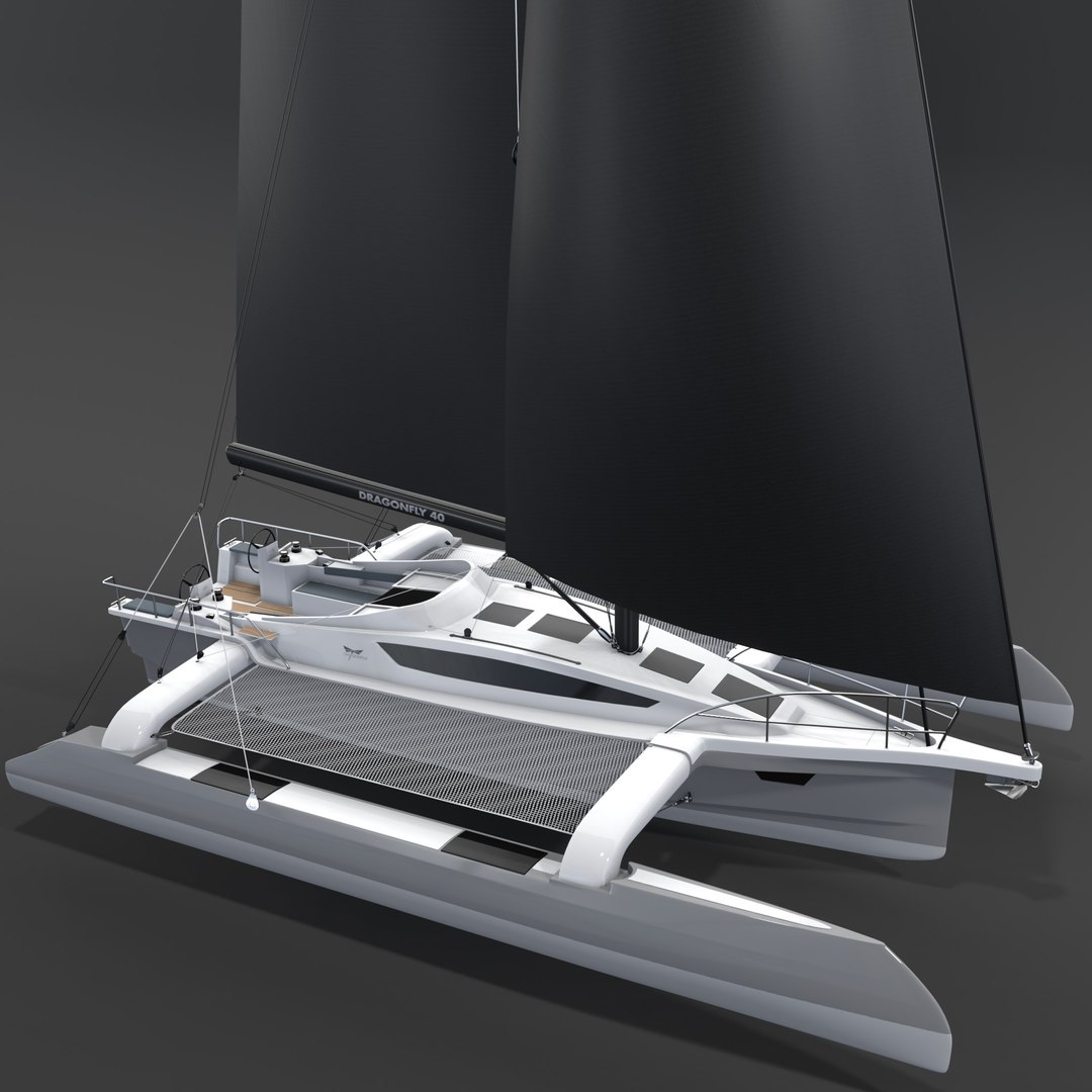 3D модель Dragonfly 40 Performance Cruiser Trimaran 3D model ...
