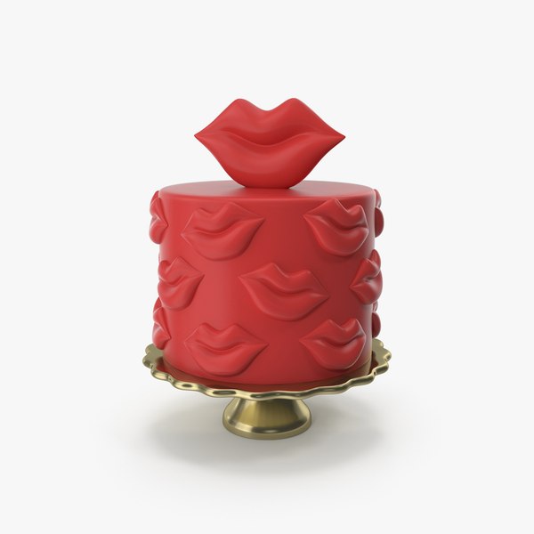 Red Fondant Cake model - TurboSquid 1814078