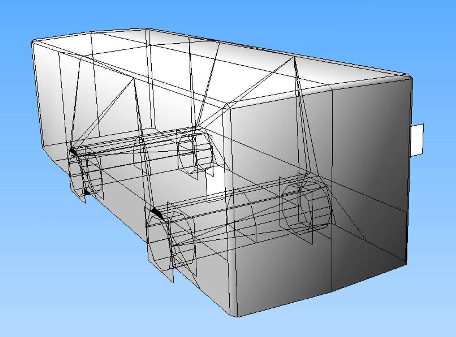 3d English Service Bus Model