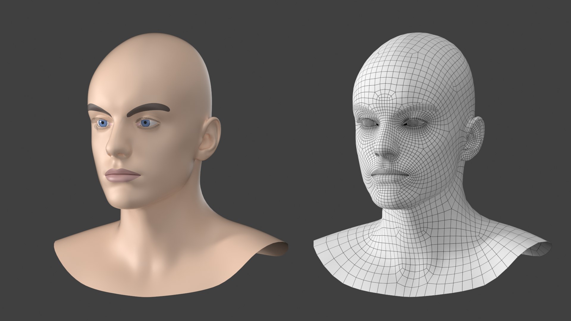 Natural Male Head 03 Generic Mesh Model - TurboSquid 1899130