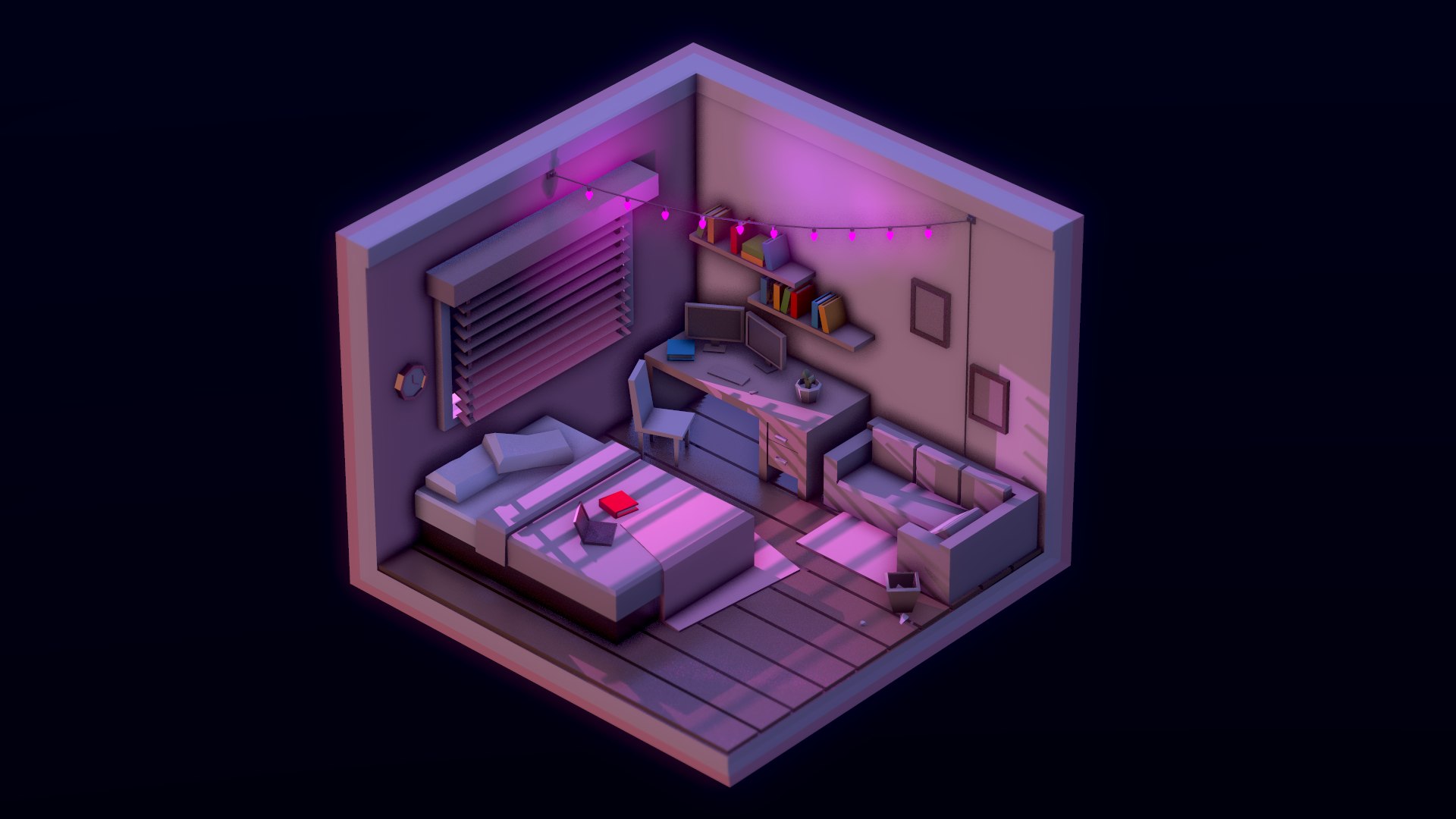 3D Poly Room - TurboSquid 1992519