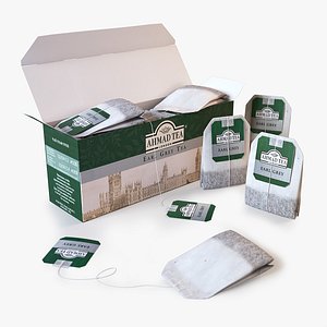 ahmad tea bag orange 3d model