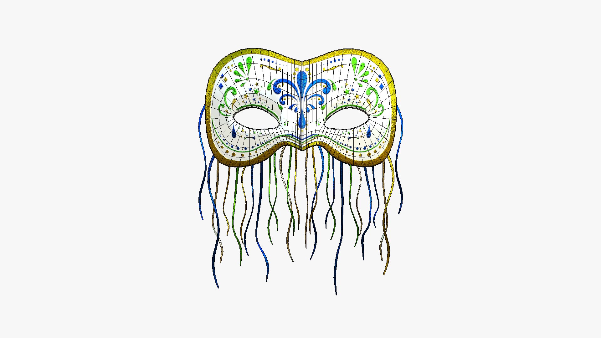 3D model Carnival Mask F03 Brazilian - Costume Character Design ...