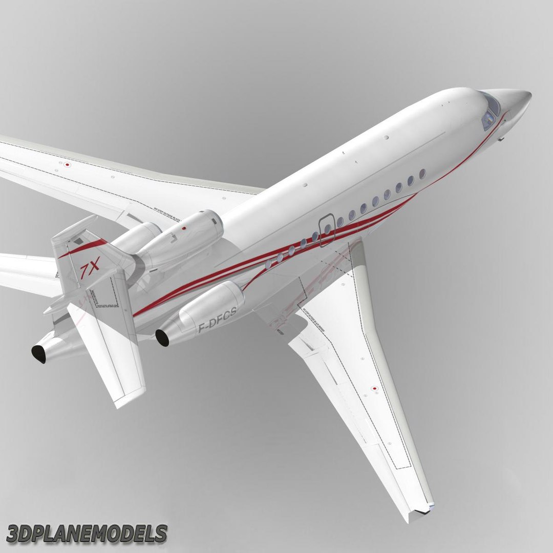 3dsmax Dassault Falcon 7x Livery