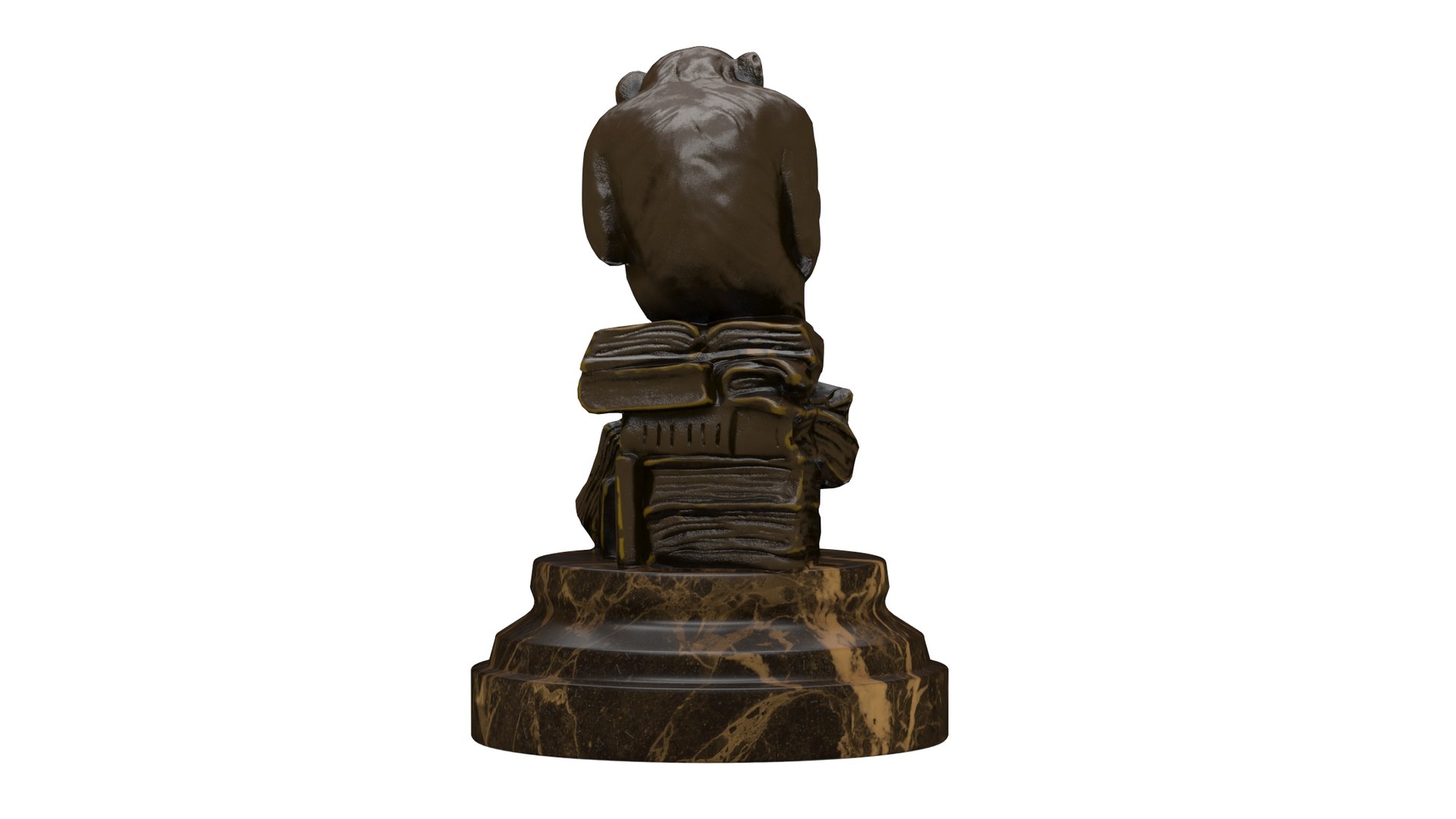 Philosophizing Monkey Low Poly PBR 3D Model - TurboSquid 2128744