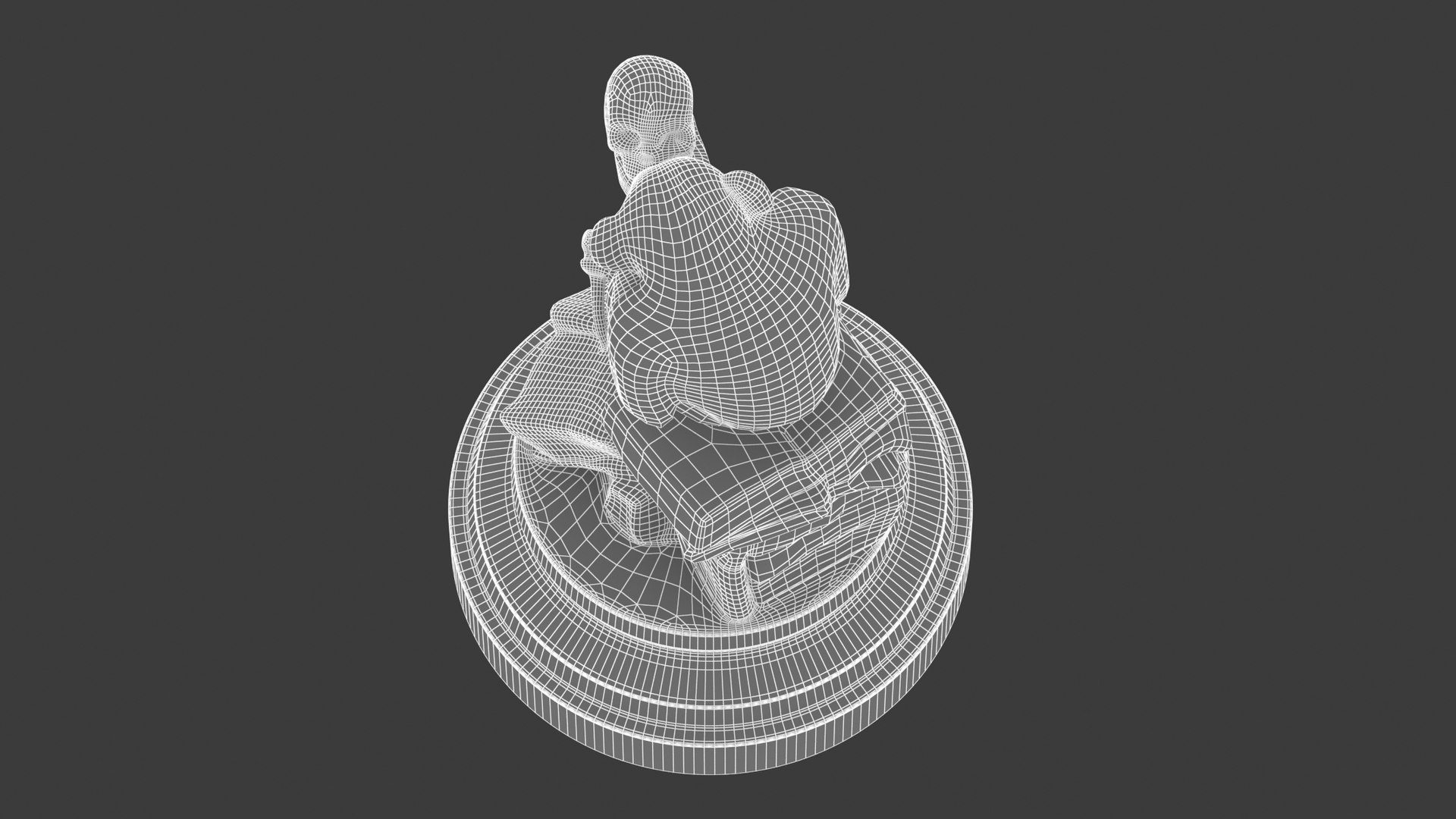 Philosophizing Monkey Low Poly PBR 3D Model - TurboSquid 2128744