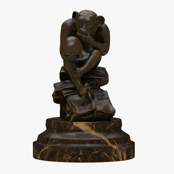 modelo 3d Mono filosofador Low Poly PBR - TurboSquid 2128744