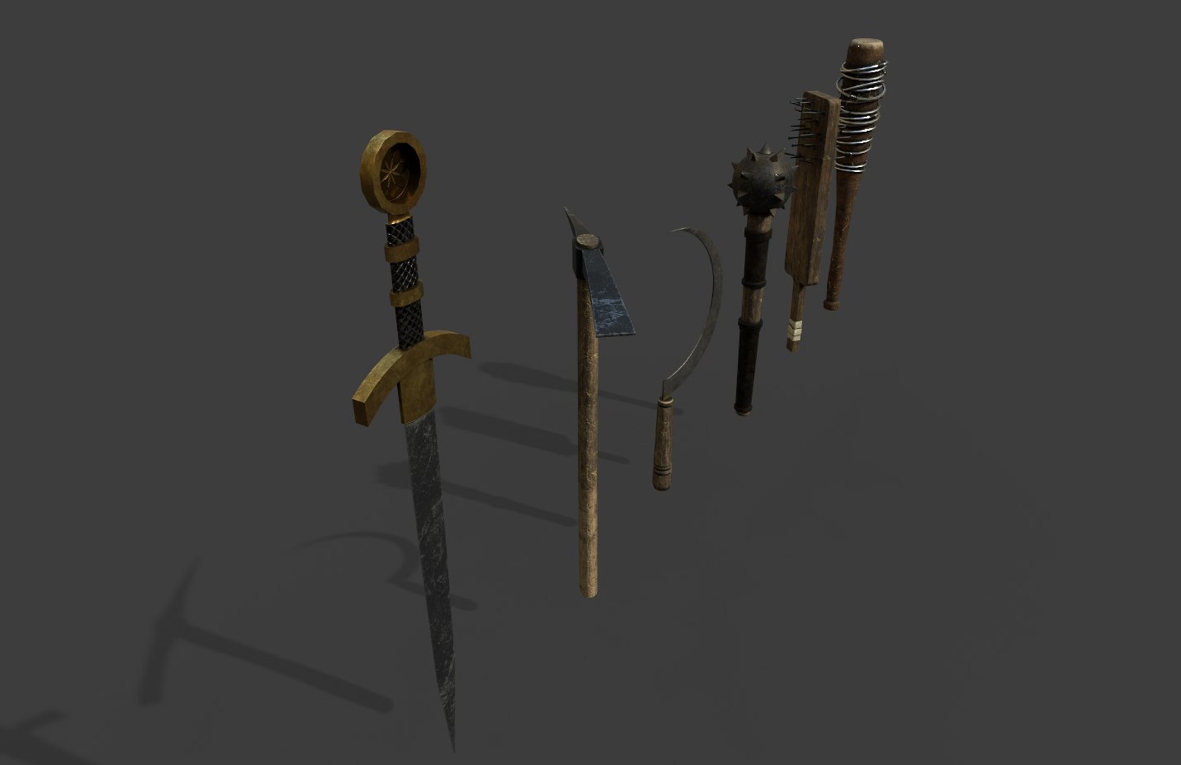 Medieval Weapons 3D Model - TurboSquid 1605939