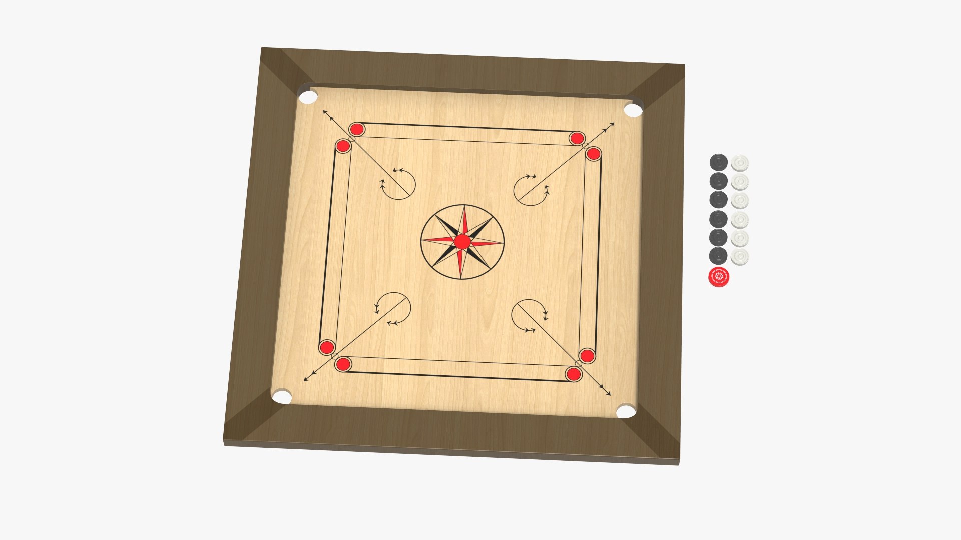 Carrom Game 3D Model - TurboSquid 2174332
