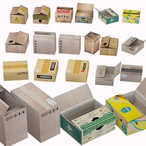 Cardboard Box Set Tv 3d Max