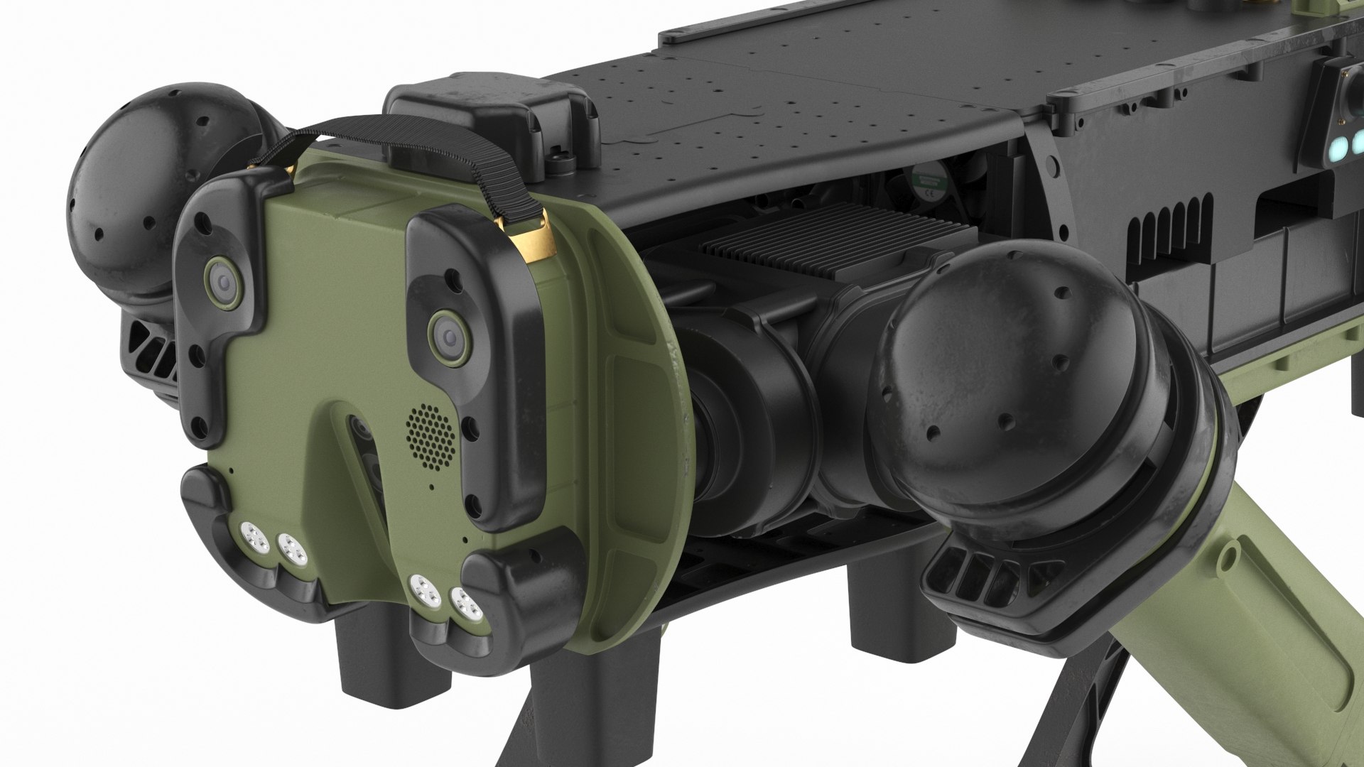 3D Model Ghost Robotics Vision 60 Robot Tactical Quadruped Green Black ...