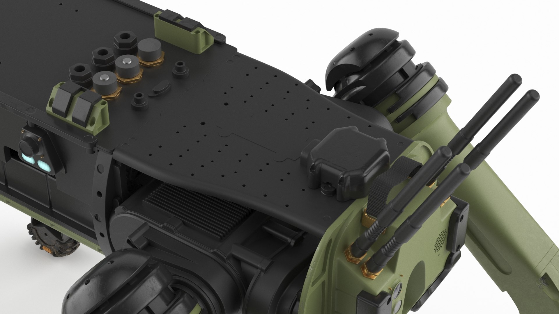 3D Model Ghost Robotics Vision 60 Robot Tactical Quadruped Green Black ...