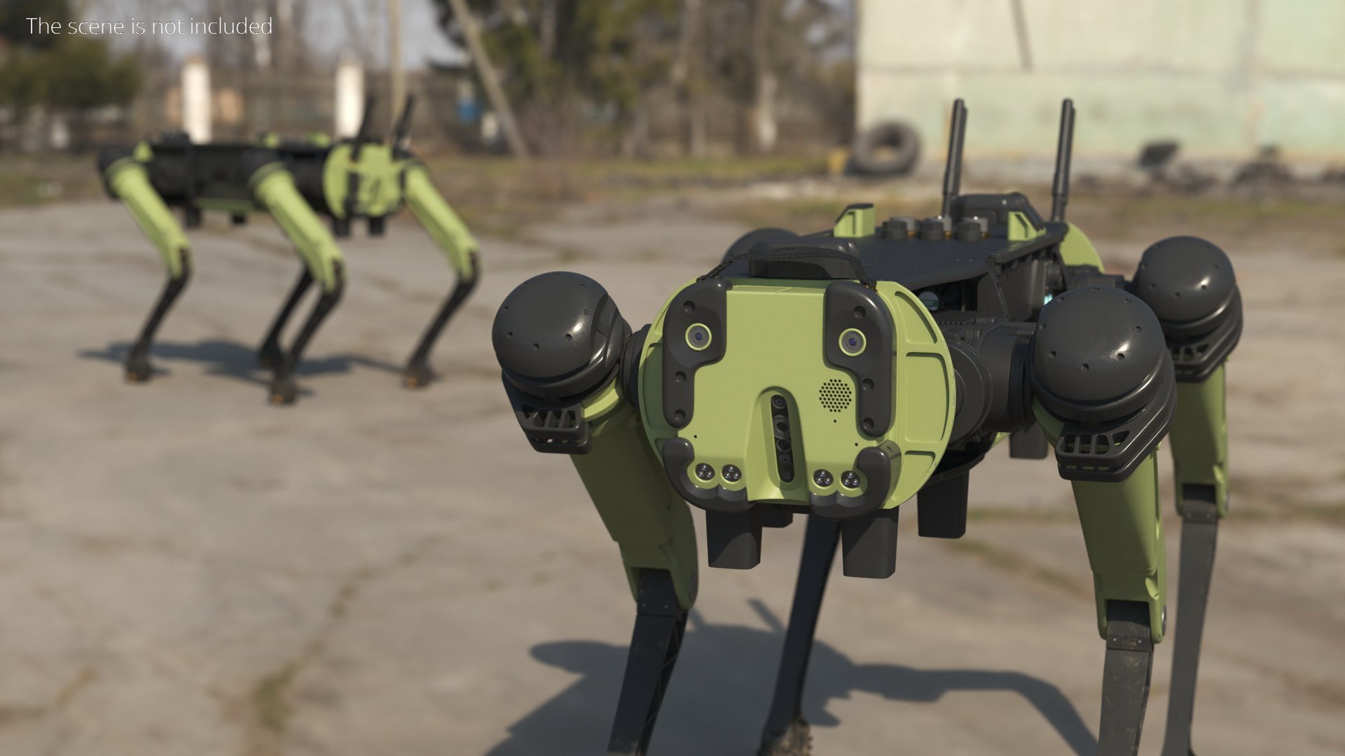 3D Model Ghost Robotics Vision 60 Robot Tactical Quadruped Green Black ...