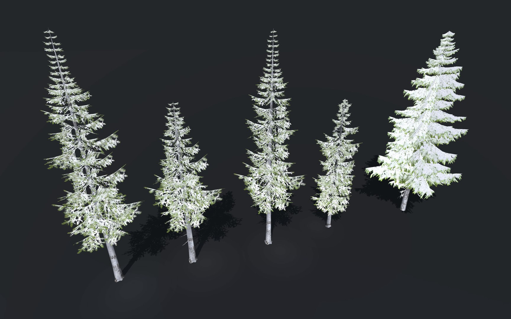 Snow Winter Trees Spruce Model - TurboSquid 1513624