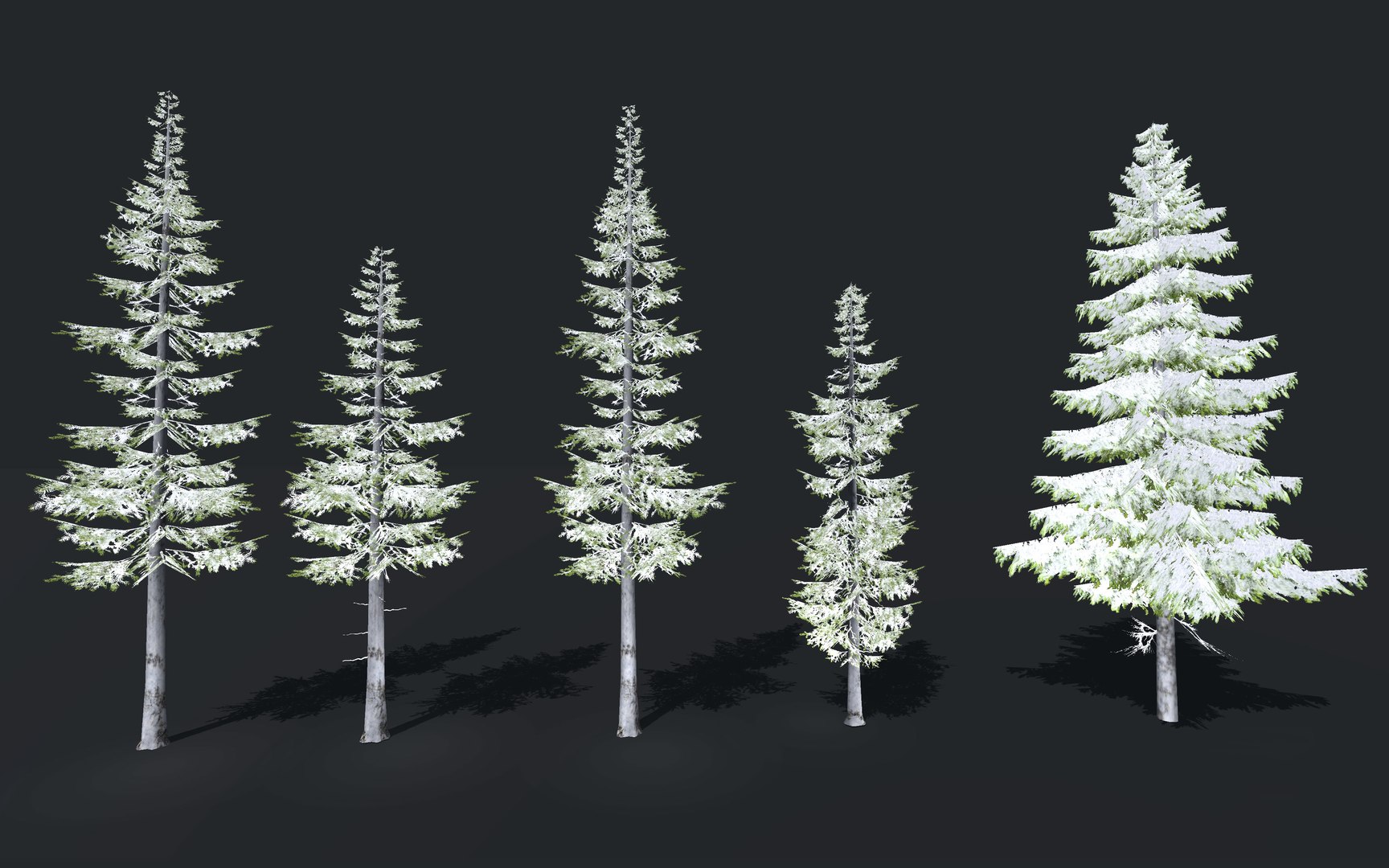 Snow Winter Trees Spruce Model - TurboSquid 1513624