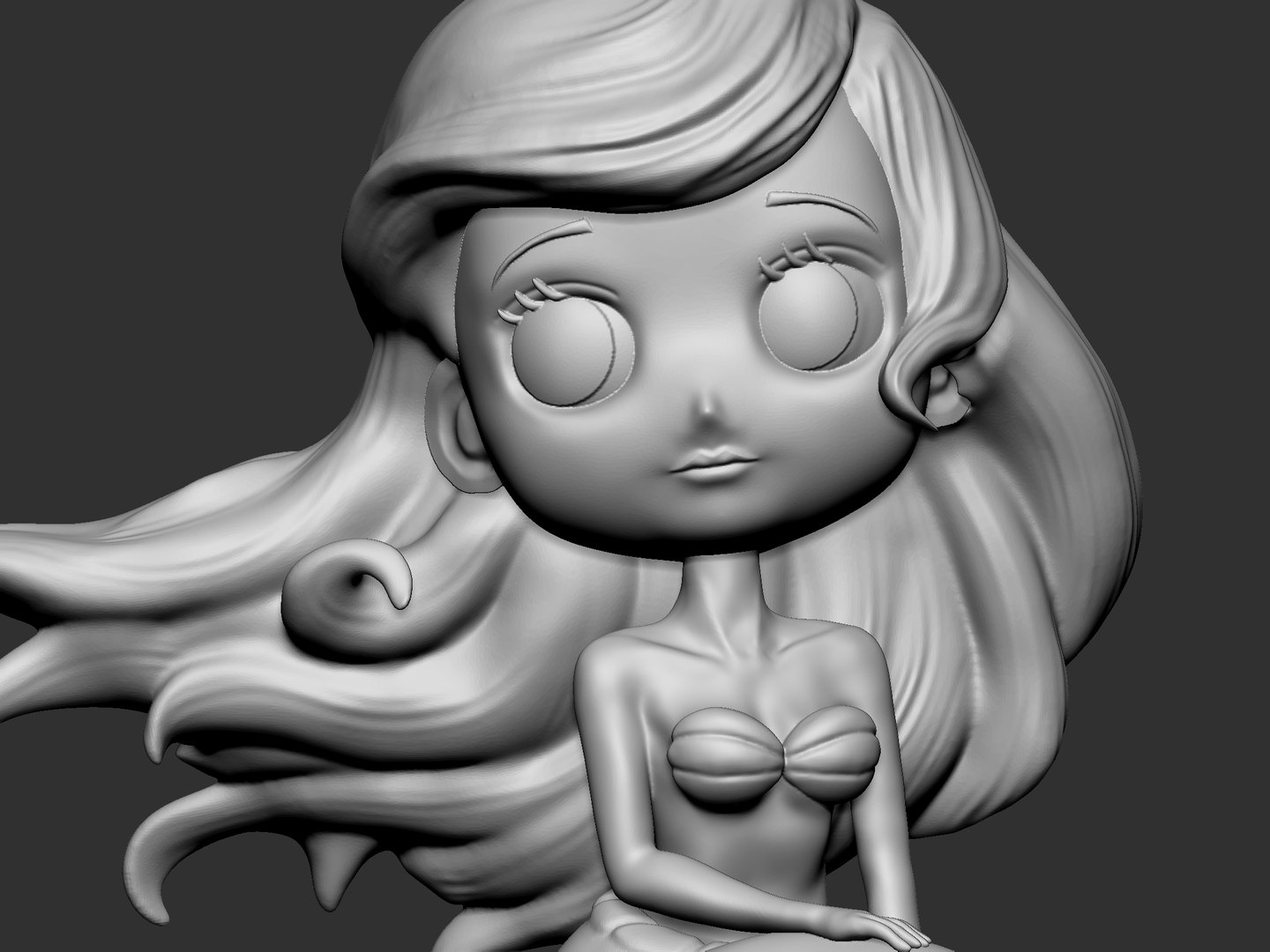 Mermaid Cute 3D Model - TurboSquid 2168710