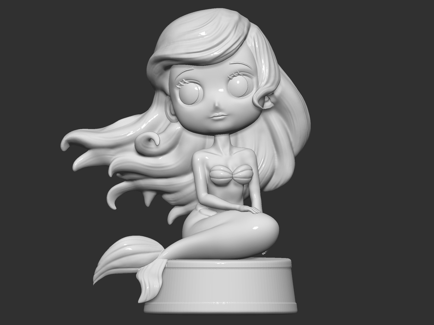 Mermaid Cute 3D Model - TurboSquid 2168710