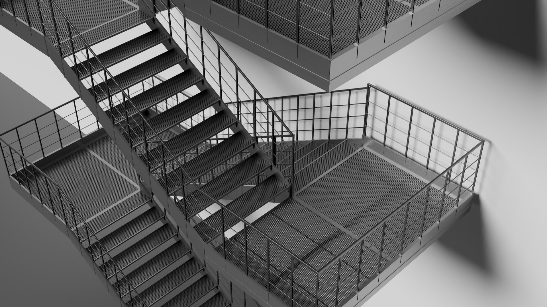 3D Modular Stairs Kitbash - Game And Render Ready - TurboSquid 2290875