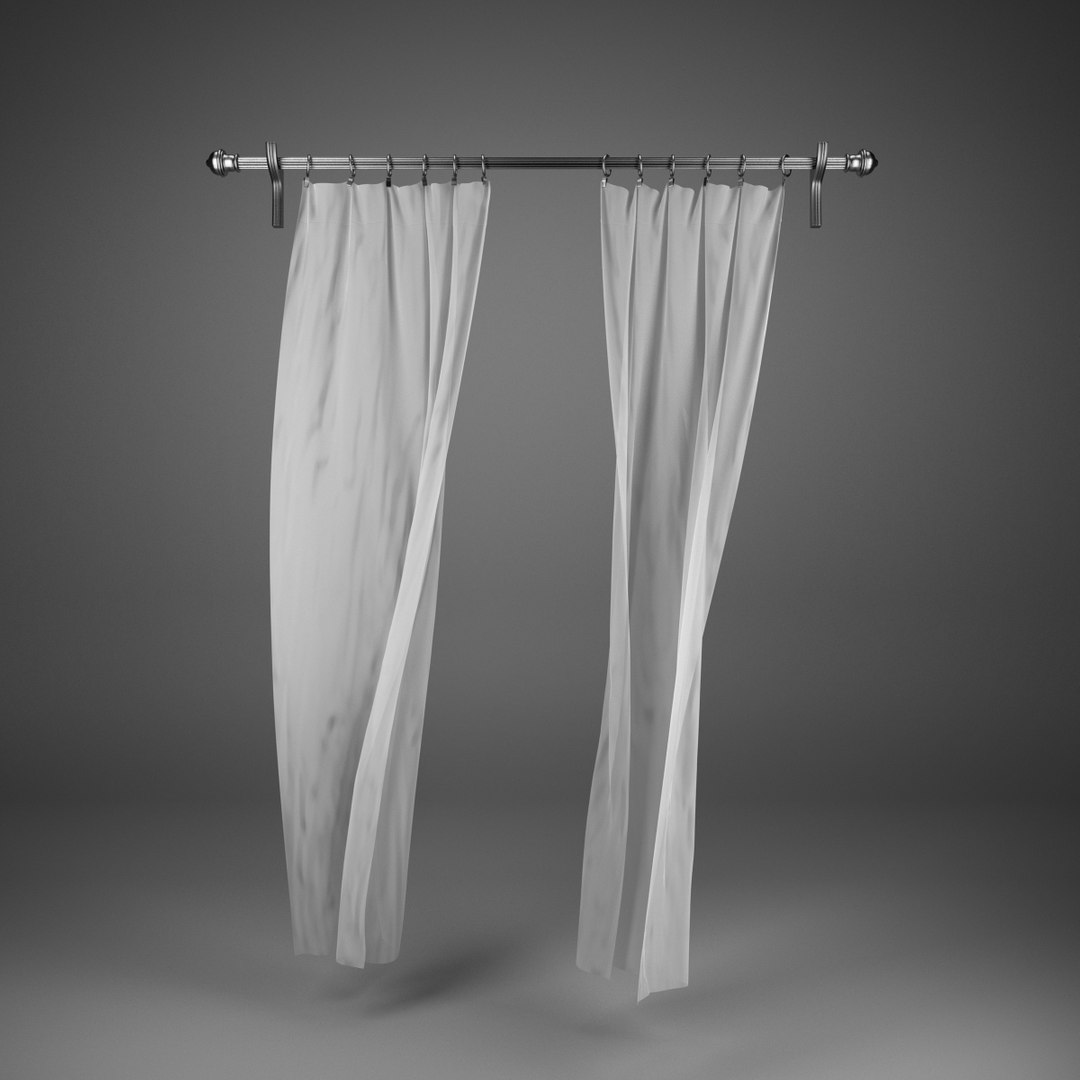 3d max curtains wind