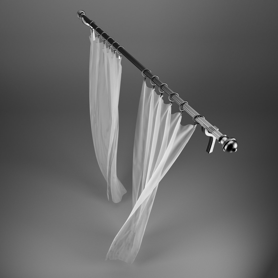 3d max curtains wind