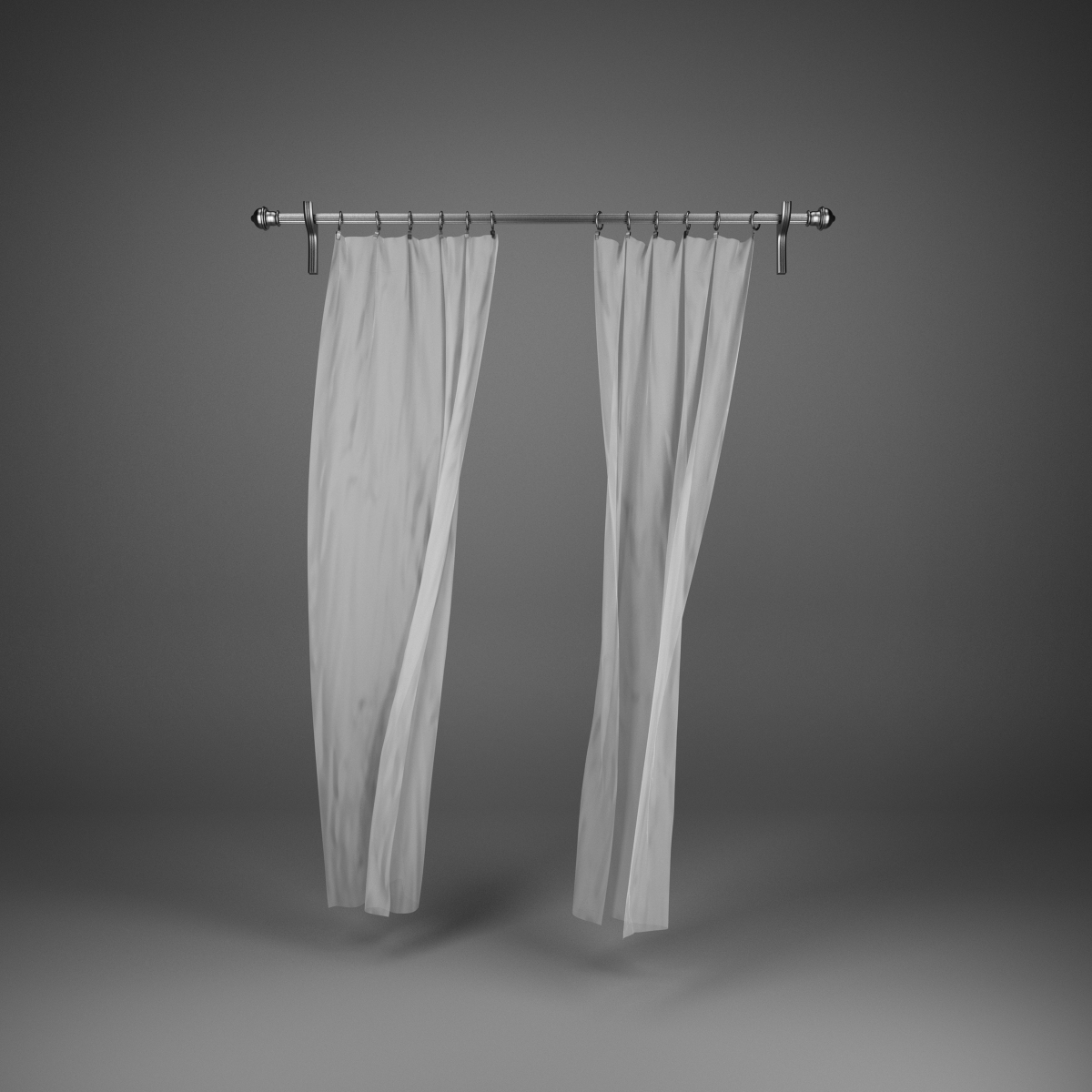 3d max curtains wind
