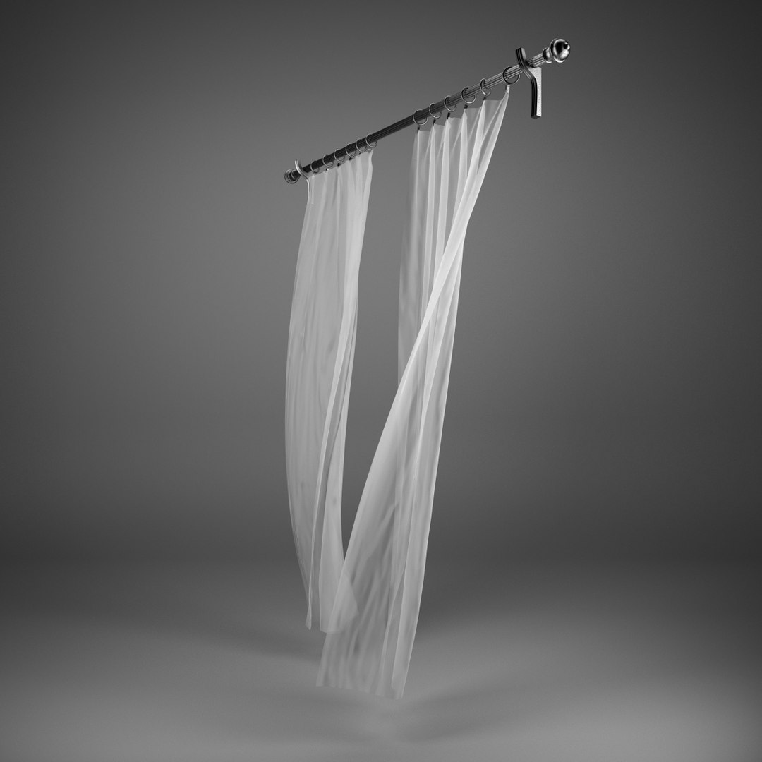 3d max curtains wind