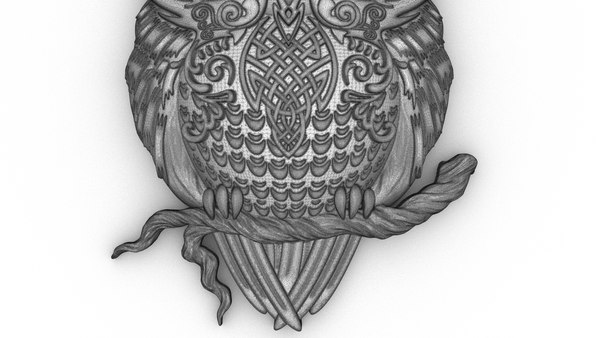 modelo 3d Modelo de búho para impresión cnc - TurboSquid 1679431