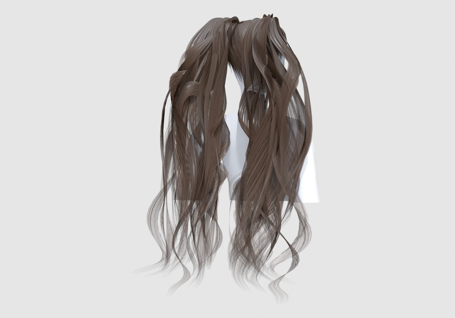Wavy Pigtails Hairstyle 3D - TurboSquid 1961219