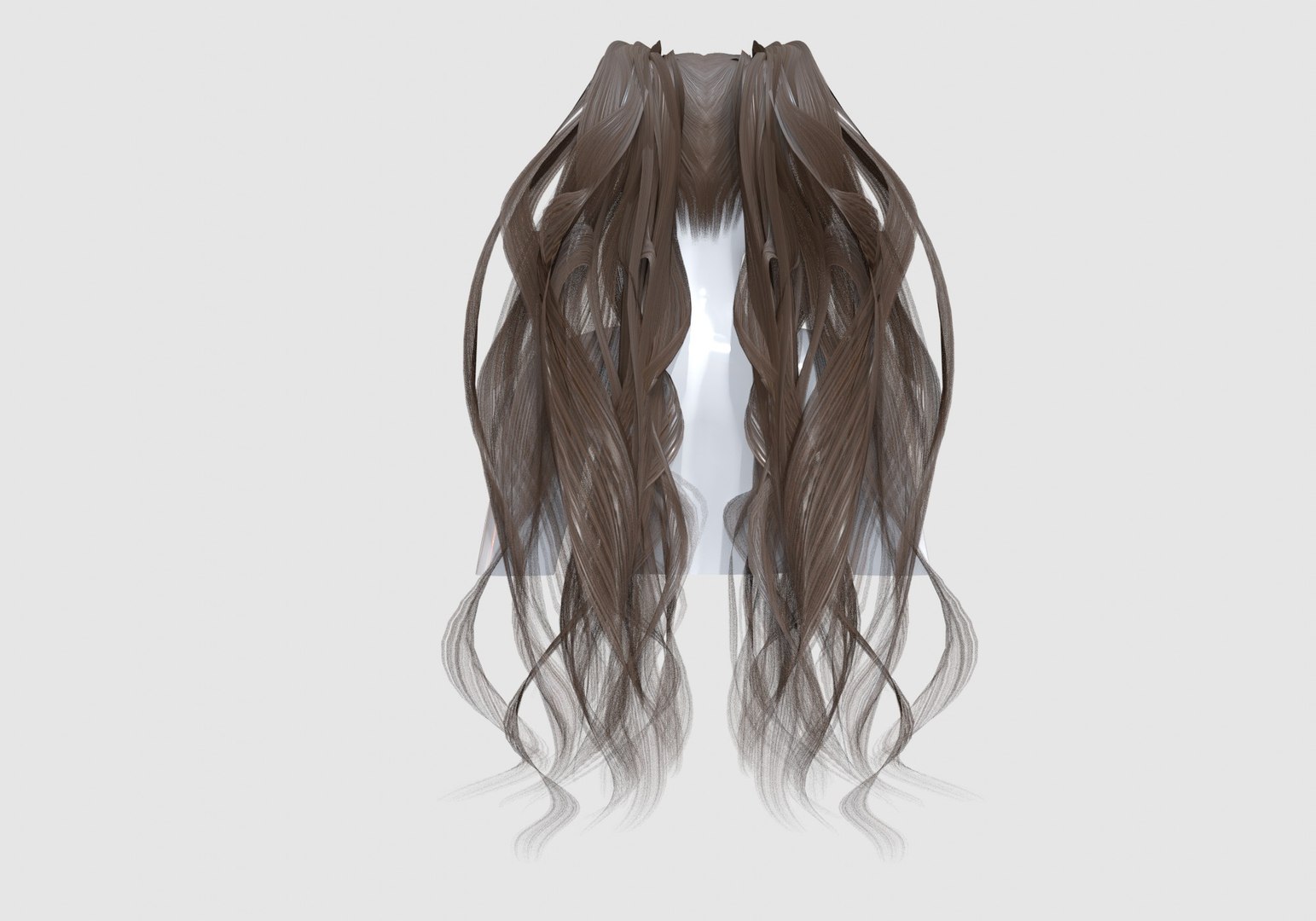 Wavy Pigtails Hairstyle 3D - TurboSquid 1961219