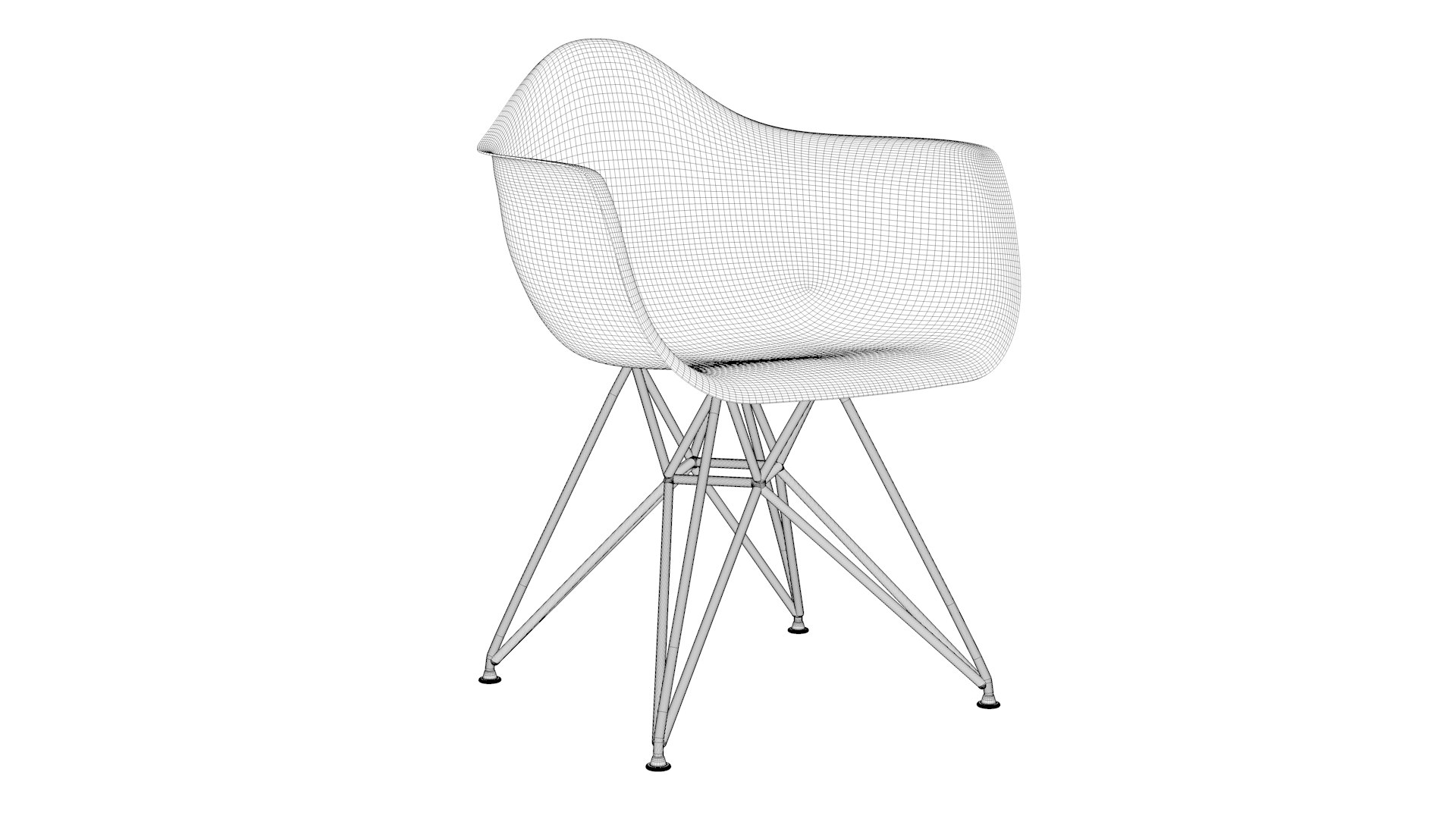 Vitra Dar Chair 3D Model - TurboSquid 1824493