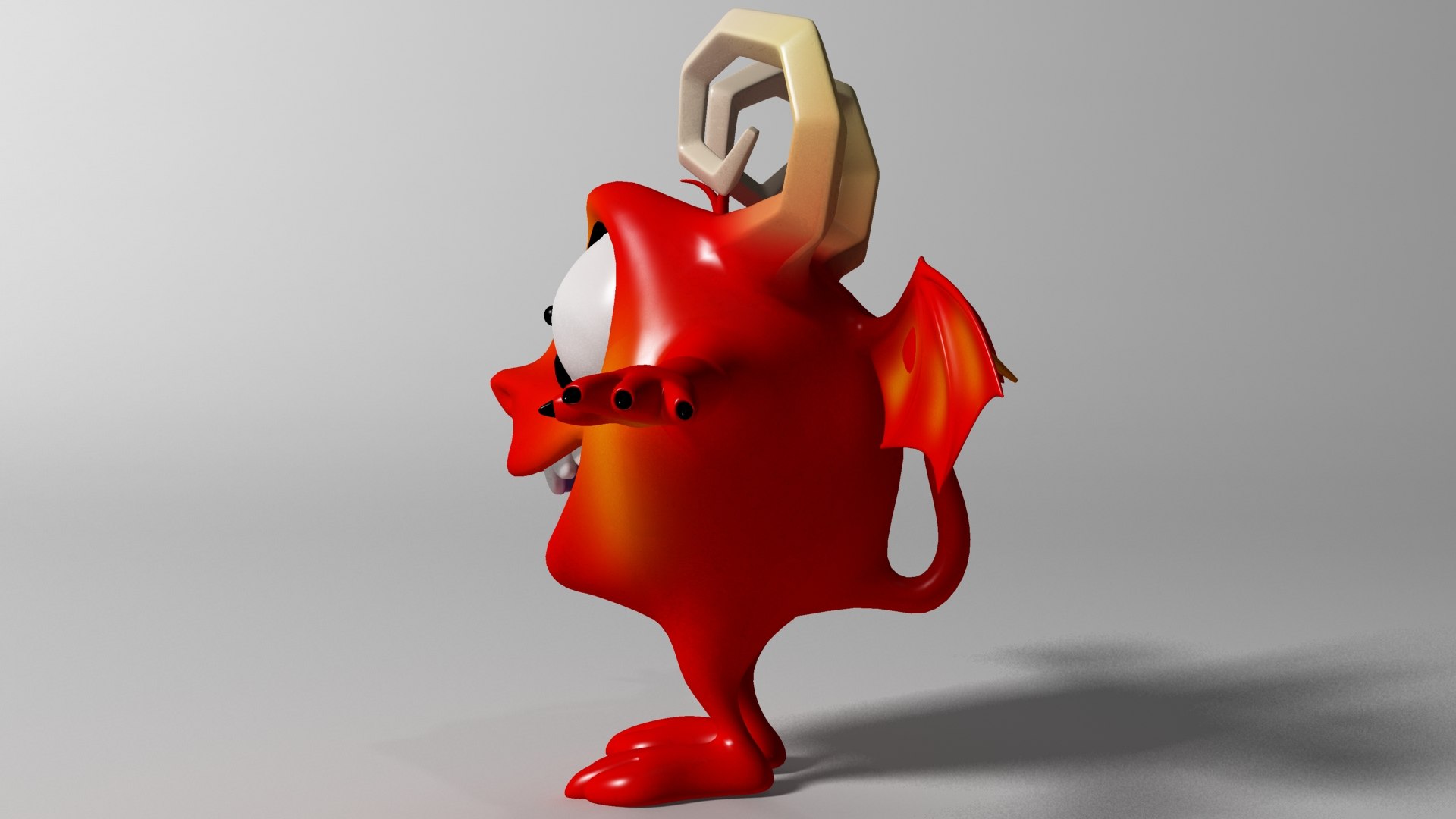3D Cartoon Red Monster Rigged - TurboSquid 2007497