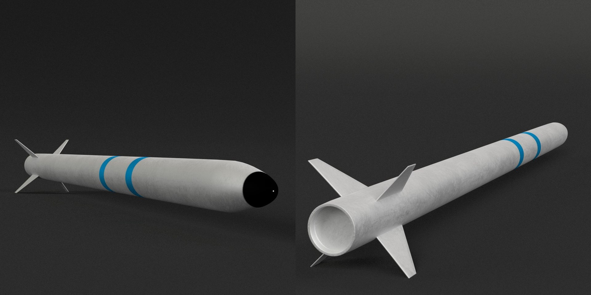 pbr uv-textured aim-132 asraam 3d max