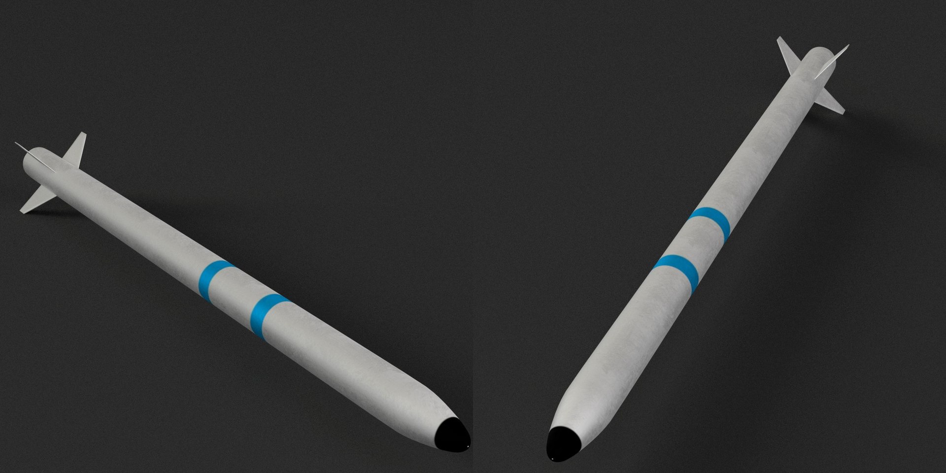 pbr uv-textured aim-132 asraam 3d max