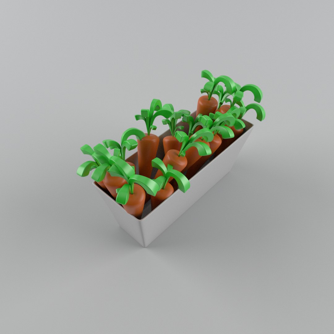 Cartoon carrot 3D model - TurboSquid 1246498