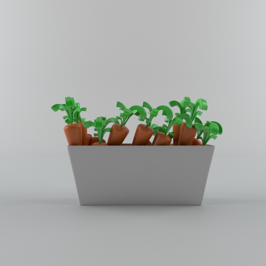 Cartoon carrot 3D model - TurboSquid 1246498