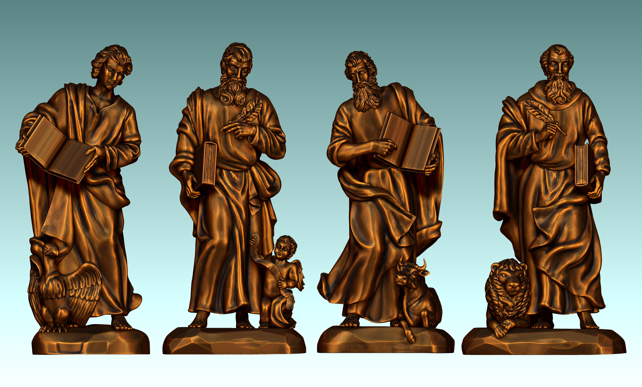 modèle 3D de Les quatre évangélistes - TurboSquid 1810420