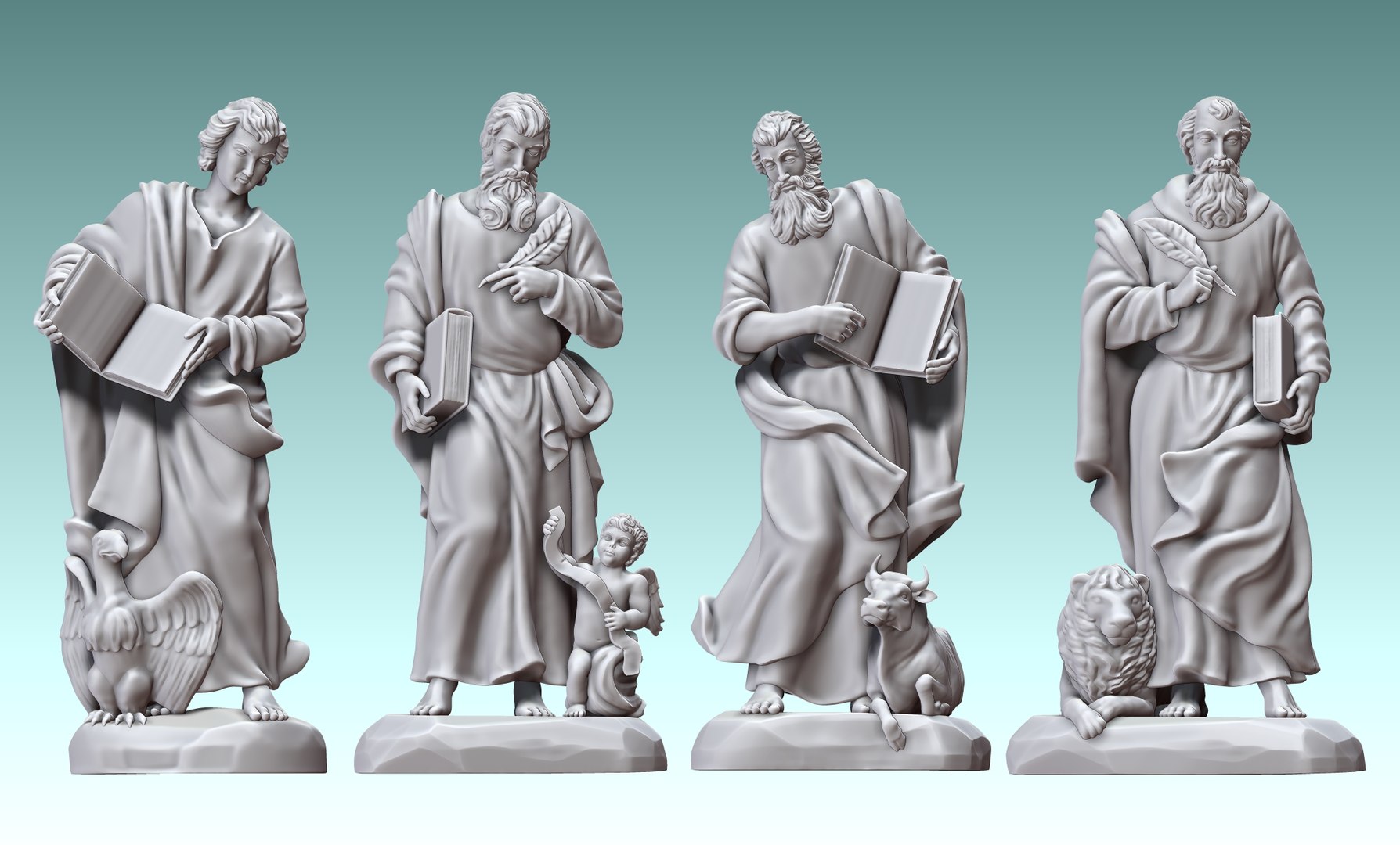 The Four Evangelist 3D Model - TurboSquid 1810420