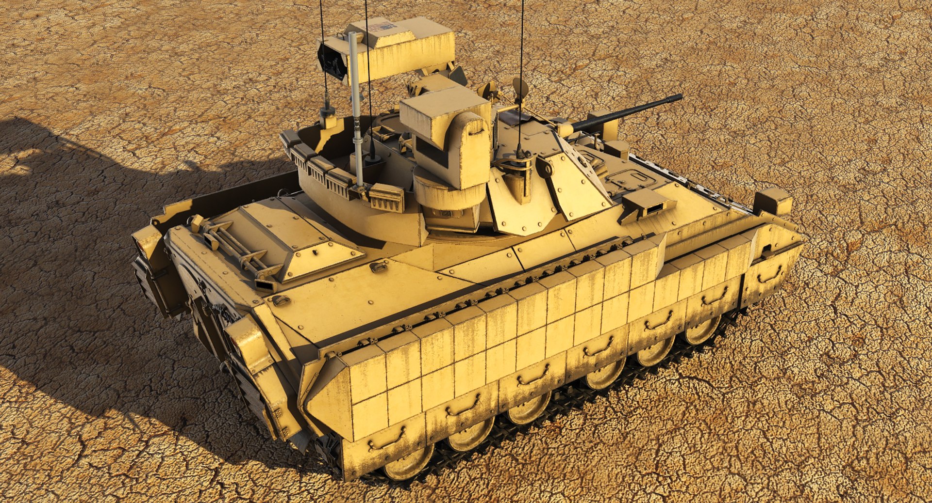 Bradley m2a3 tank 3D model - TurboSquid 1422715