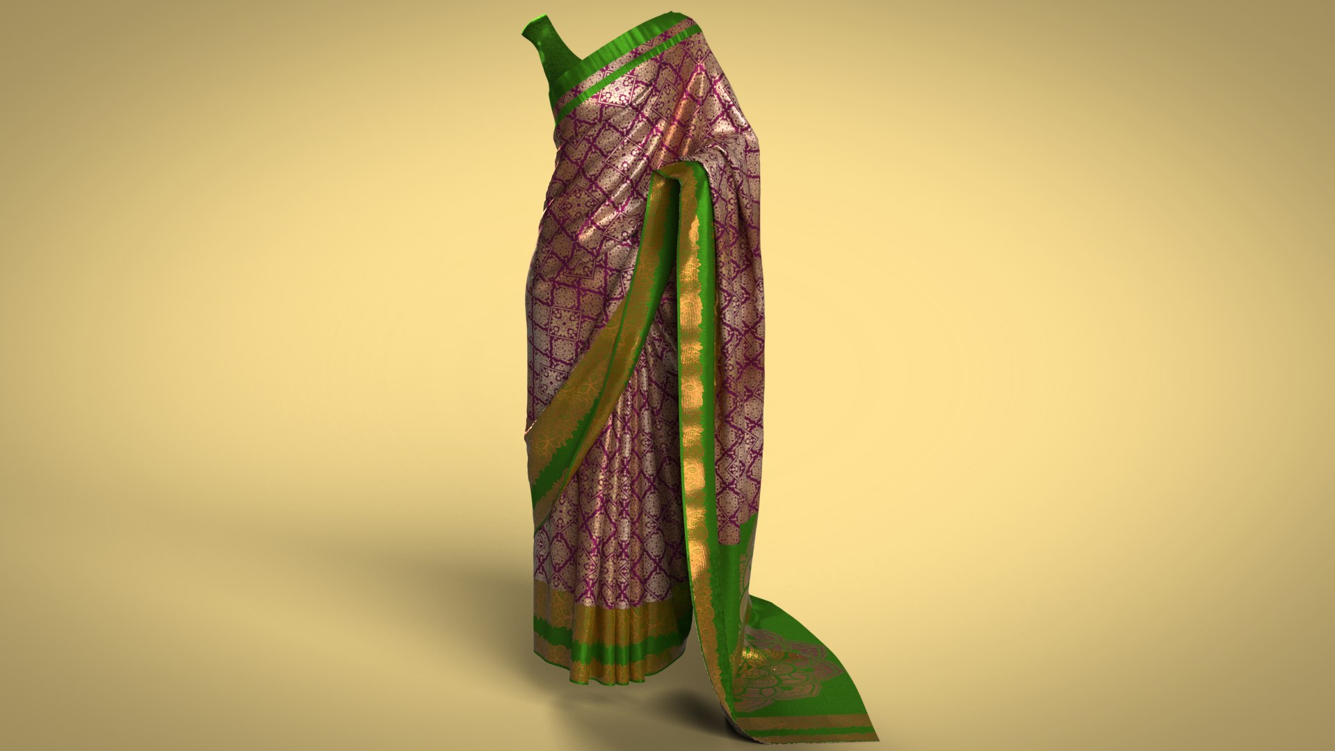 3D 3D Virtual Saree Drape - TurboSquid 1944654