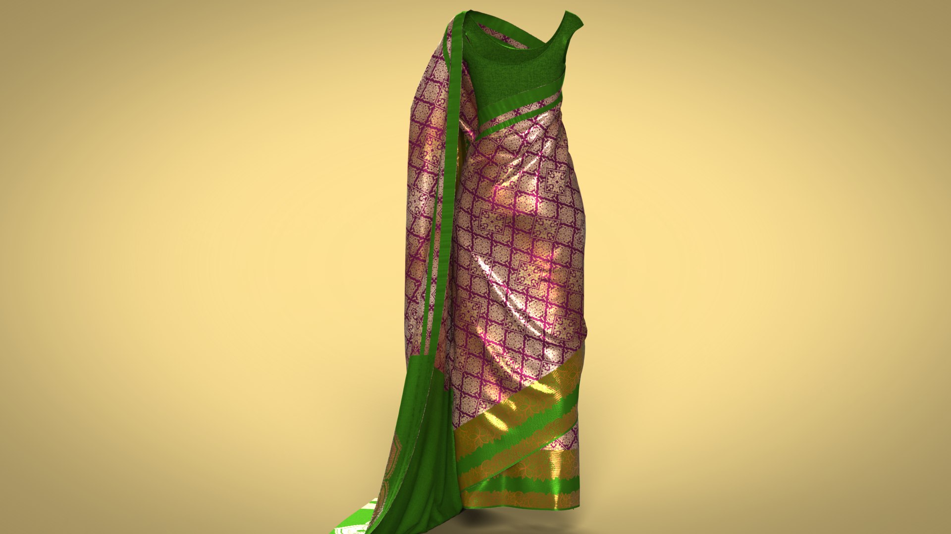 3D 3D Virtual Saree Drape - TurboSquid 1944654